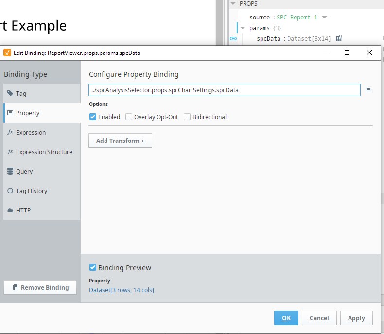 SPC:Perspective:GUI:Configure SPC Report