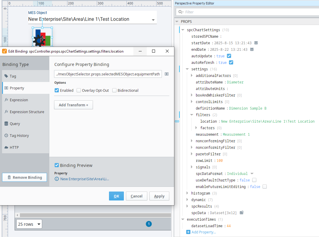 SPC:Perspective:Script:Configure Analysis Data